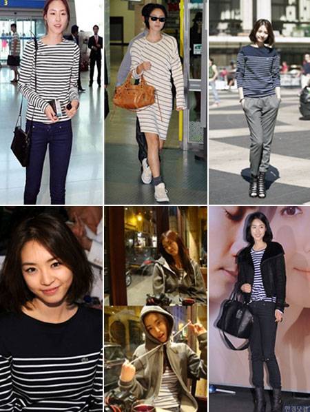 파라다이스 목장 이연희의 스트라이프 패션 따라잡기