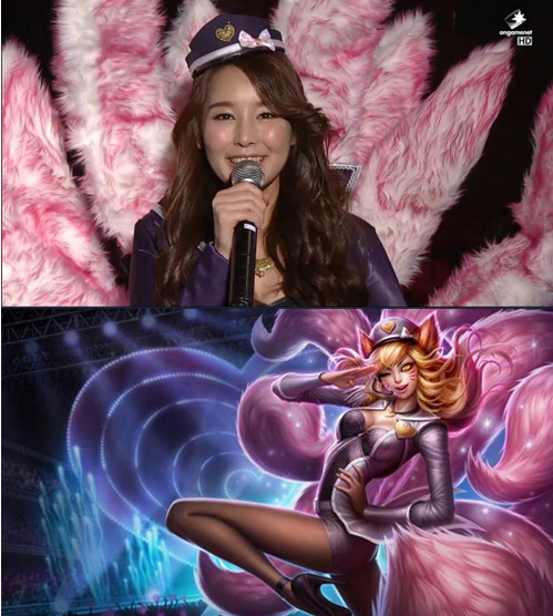 롤챔스 조은나래 팝스타 아리 코스프레 똑같네