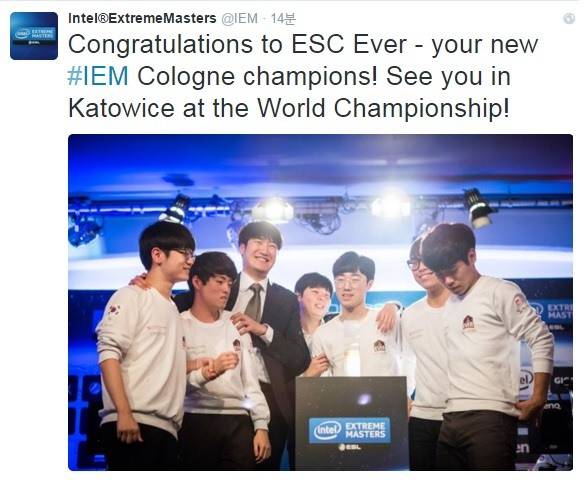 Esc 에버 Iem 월드 챔피언십 출전권 획득