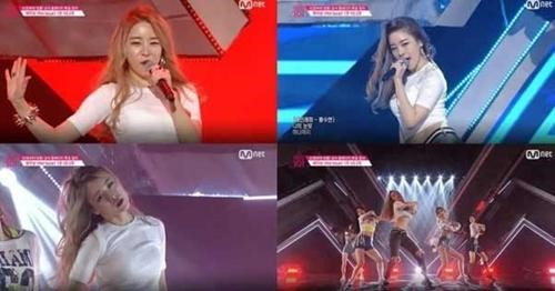 프로듀스101 황수연, 노출 퍼포먼스로 남심 잡았다..2위 등극