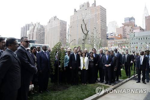USA NEW YORK UN WWII TREE