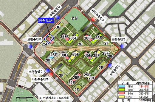 송파구 가락극동아파트 1070세대로 재건축 추진