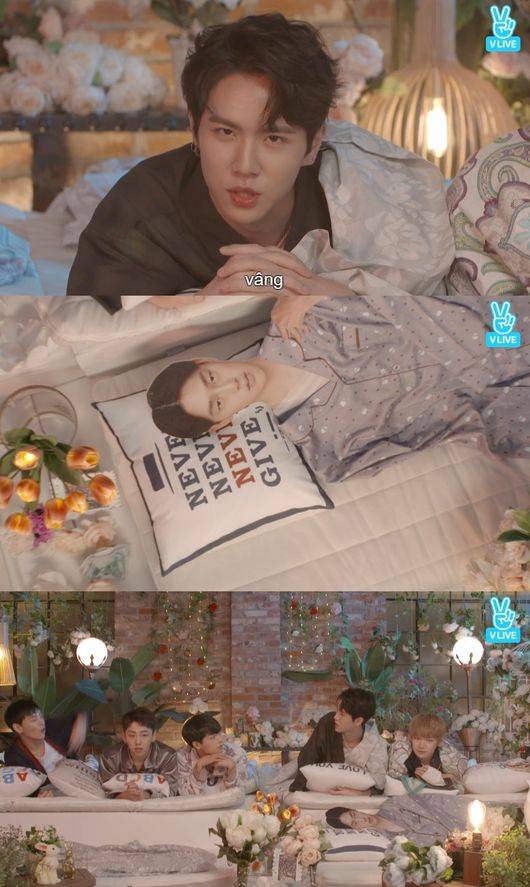 [V라이브] JBJ 생애 첫 눕방 시작, 권현빈은 스케줄로 불참