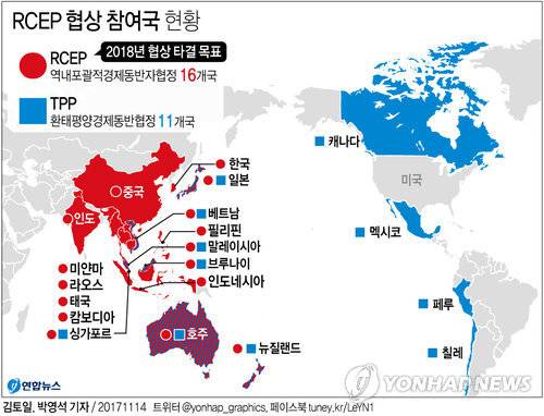 [그래픽] RCEP 협상 참여국 현황