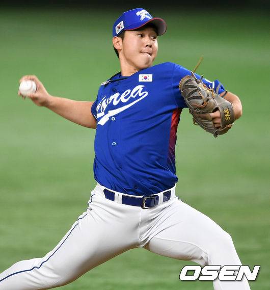 [APBC] 박세웅 1실점-김명신·김윤동 추가 실점..5회말 0-4