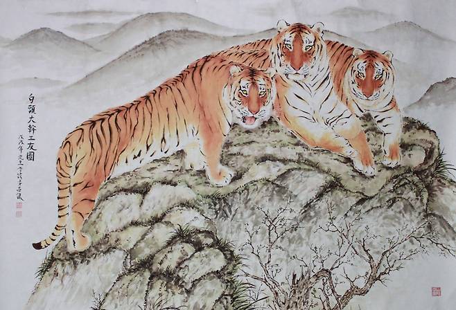 60살 넘어 그림 공부 시작한 동양화가 호랑이를 그리다