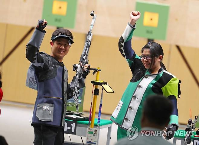 사격 혼성 10m공기소총 금메달 획득한 대만