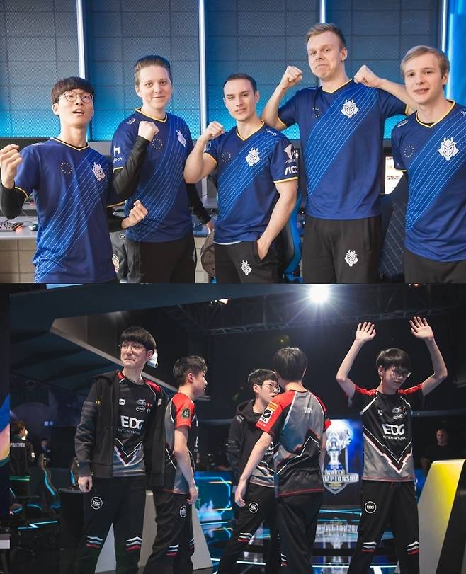 [롤드컵] G2-EDG, 조 1위로 플레이-인 2R 진출
