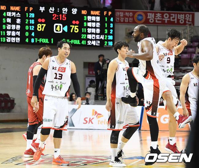 '랜드리-허훈 활약' KT, KGC 제압..서동철 감독 KT 첫 승