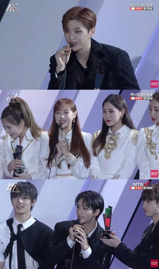 'AAA 2019' 강다니엘·스키즈·이달소, 스타15 인기상 수상 "팬들이 주신 상"
