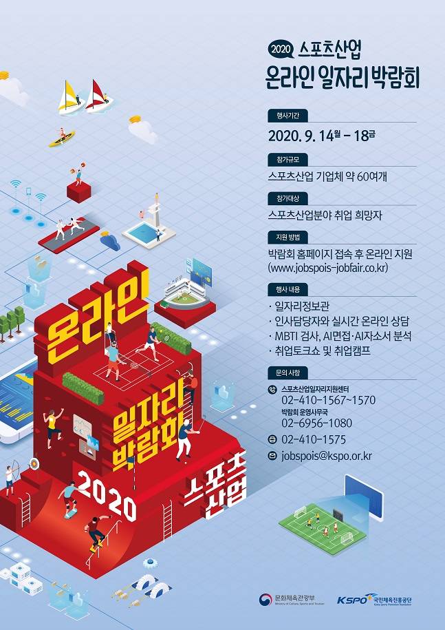 국민체육진흥공단 스포츠산업 온라인 일자리 박람회 개최