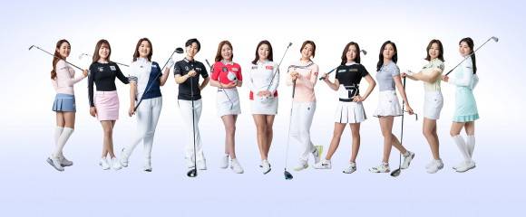 KLPGA 13대 홍보모델 화보공개.. 골프웨어·포인트 컬러 의상·정장 입고 매력 발산