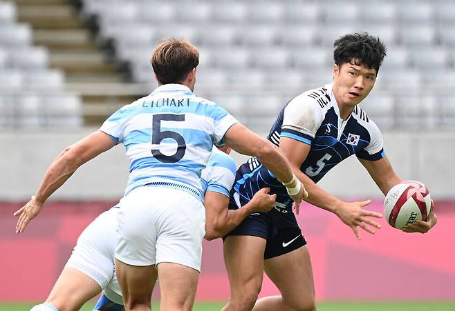 [Photo] S. Korean men's rugby sevens team makes Olympic debut in Tokyo