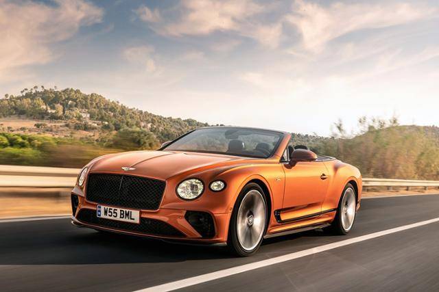 650마력의 화려한 오픈 톱 Gt 벤틀리 컨티넨탈 Gt 스피드 컨버터블 공개