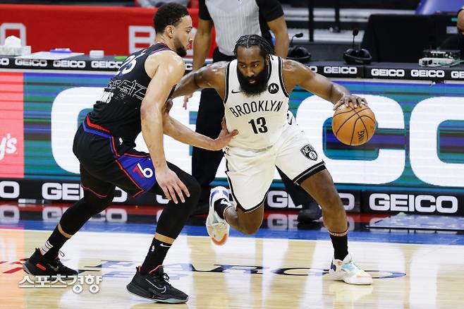 Nba 하든 필라델피아로 간다벤 시먼스와 맞트레이드