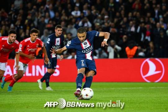 음바페 Pk 골 메시 결장 Psg 샤흐타르와 1 1 무조 1위 유지
