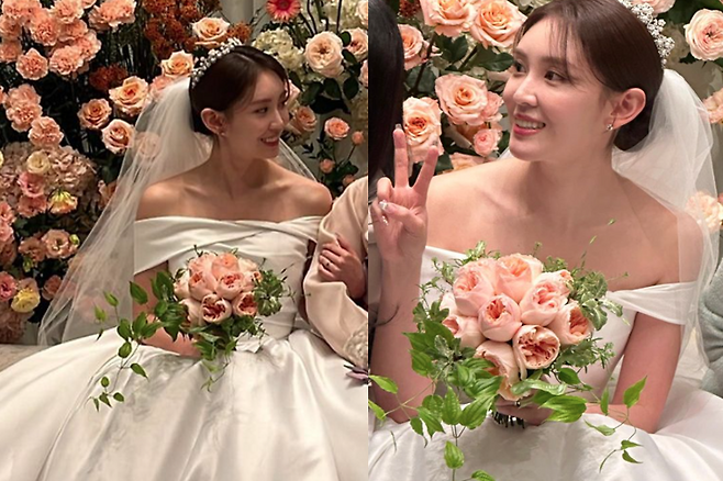열애설없이 10월 깜짝결혼♥︎한 여가수웨딩 현장 공개드레스 어디꺼 어썸클