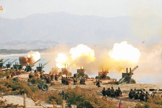 文정부서 감춘 상륙훈련 공개호국훈련 막판 Srbm 2발 쏜 北