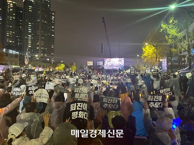 촛불vs맞불용산서 보수·진보 집회 대결