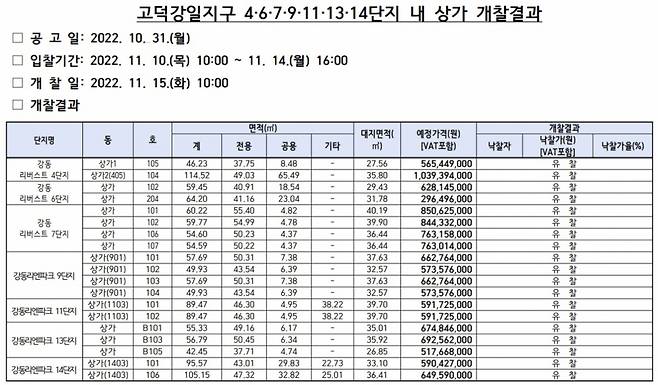 단독 고금리 충격고덕강일지구 상가 19실 하나도 안 팔렸다