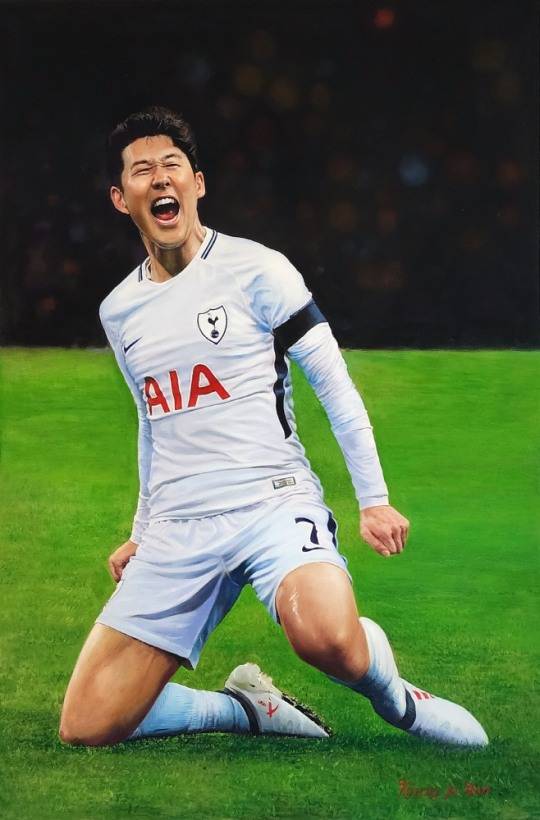 한국 축구 에이스 손흥민 유화 그림으로 만난다한국미술진흥원 2022 Fifa 카타르 월드컵 특별초대 손흥민 영광의