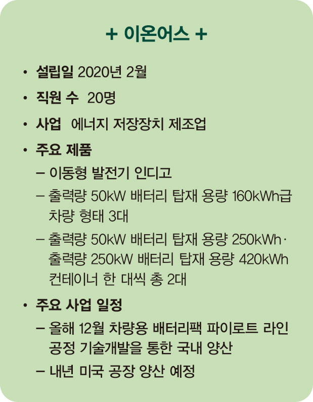 디젤 발전기 대체하는 이동형 배터리북미 진출이 목표죠”
