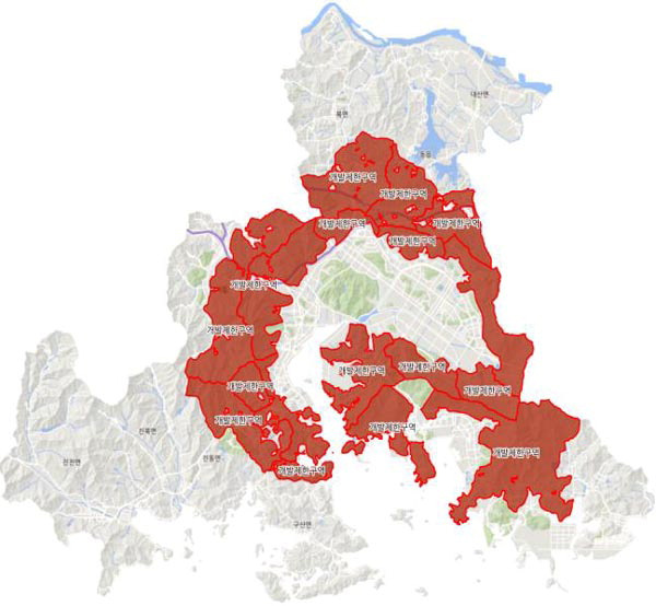 창원 ‘성장 제한구역된 Gb 해제 총력