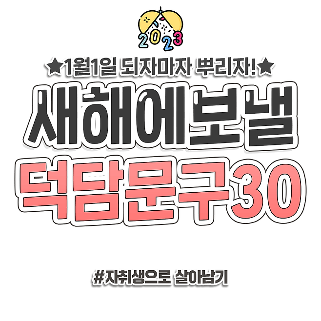 새해 인사로 보내기 좋은 덕담 문구 30개 총정리 자취생으로 살아남기