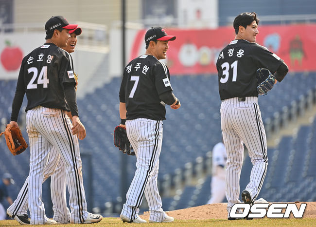 '0-2→2-2→4-2' LG, 시범경기 첫 날 9회 역전극 장식 [창원 리뷰]