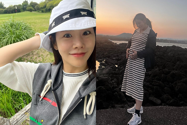 결혼2년만에 드디어 임신소식♥전한 40세 여배우제주도태교여행중여행룩 어썸클