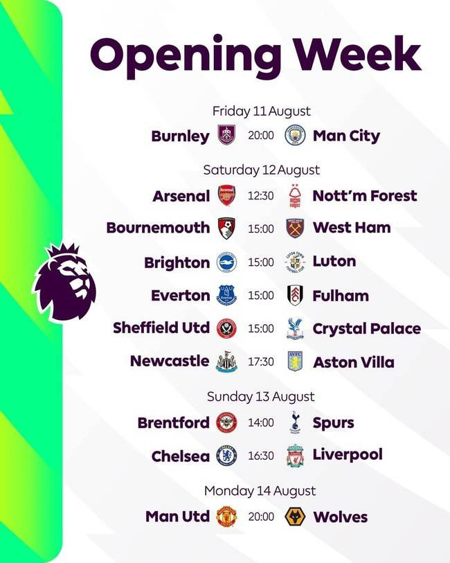 [오피셜] 2023-24시즌 EPL 일정 발표...김민재 맨유가면 손흥민과 2R 맞대결