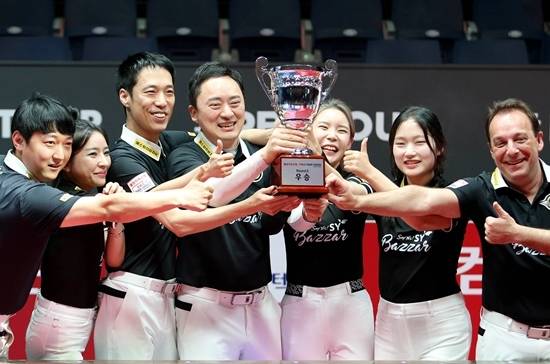 ‘신생팀’ 에스와이, 천신만고 끝 PBA팀리그 2R 우승…창단 3개월만