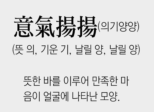 신문과 놀자풀어쓰는 한자성어 意氣揚揚의기양양뜻 의 기운 기 날릴 양 날릴 양