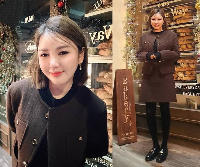 트롯 여신 송가인 오늘은 단아한 며느리룩 팬들도 반한 스커트 슈트룩 패션엔