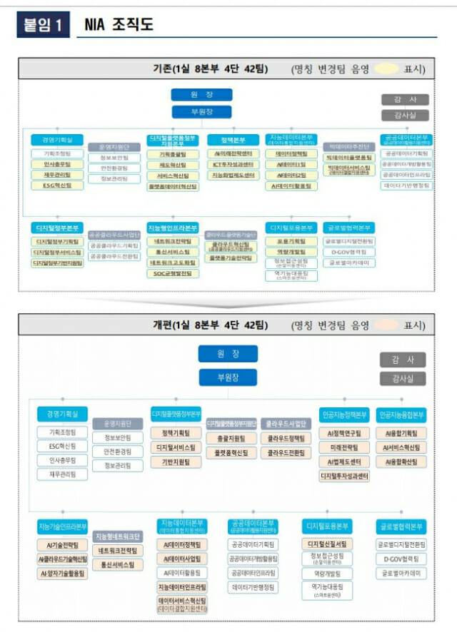 NIA, 대폭 조직 재편···DPG 확대하고 AI정책본부 등 신설