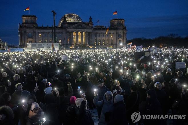 독일 전역서 또 수십만명 反극우 시위인파 몰려 조기해산도