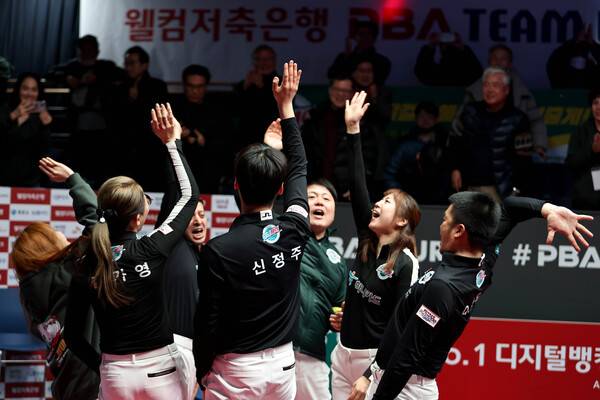 팀리그 챔피언 결정 '7차전 간다'... 하나카드, SK렌터카 잡고 파이널 3승3패[PBA]