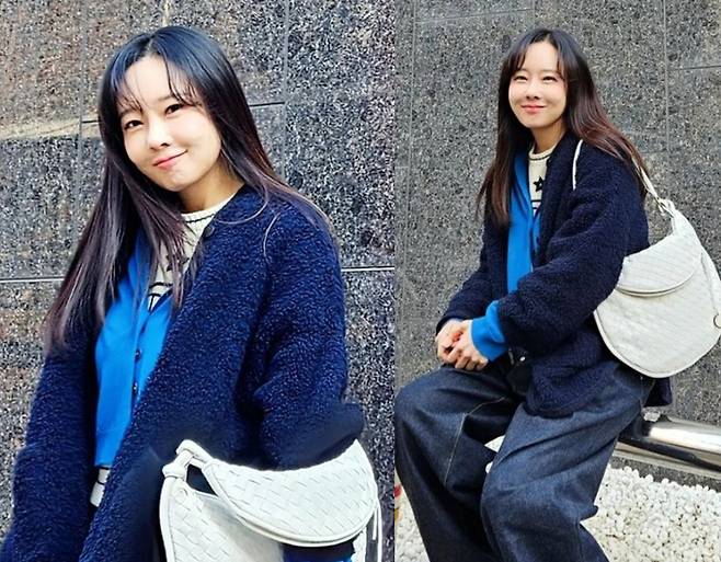 소유진 비결이 궁금해” 점점 어려지는 청바지 뽀글이 재킷 캐주얼룩 스타와 패션