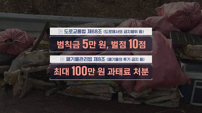 심층 도로 위에 끝도 없이 쌓여가는 수천 톤 쓰레기···고속도로 쓰레기 치우는 데는 매년 20억 원