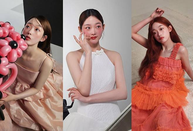 이유미 봄의 요정 향기로운 꽃미모 뽐낸 1인 3색 드레스 패션 스타와 패션