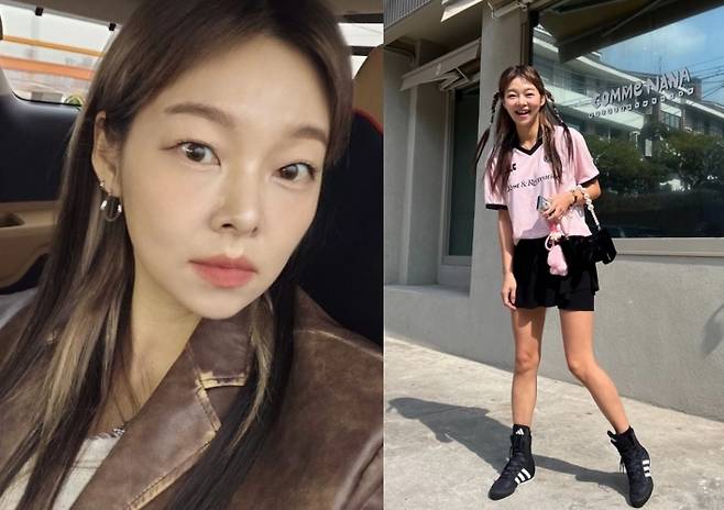 38세 송해나 말괄량이 삐삐 변신 8등신의 비현실적인 비율로 블록코어룩 완성 뷰티는 내운명