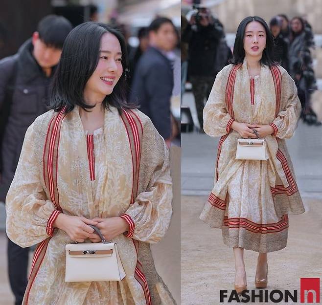 이정현 우아한 사모님 운현궁 외출 화사한 원피스룩 패션쇼 나들이 패션엔