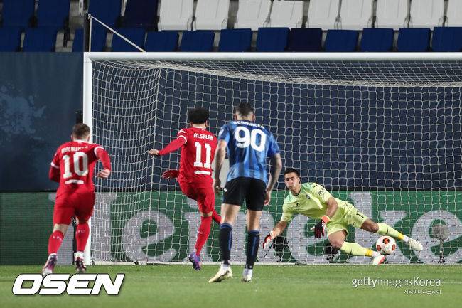 리버풀 살라 Pk 결승골로 아탈란타에 1 0 승리→합산스코어 1 3으로 탈락uel 여정 마무리