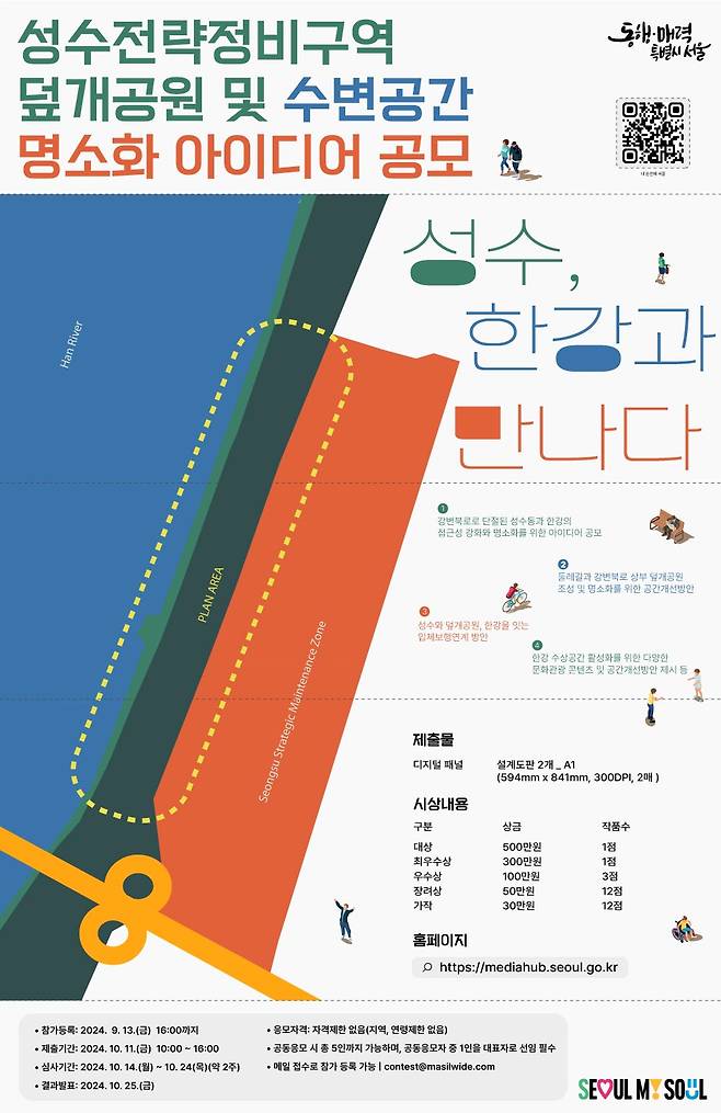 성수 한강 잇는 덮개공원·수변공원 시민 아이디어로 만든다