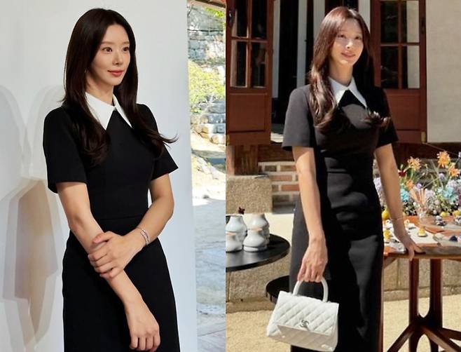 이주빈 샤넬백 든 퀸즈家 며느리 우아한 블랙앤화이트 원피스룩 뷰티는 내운명