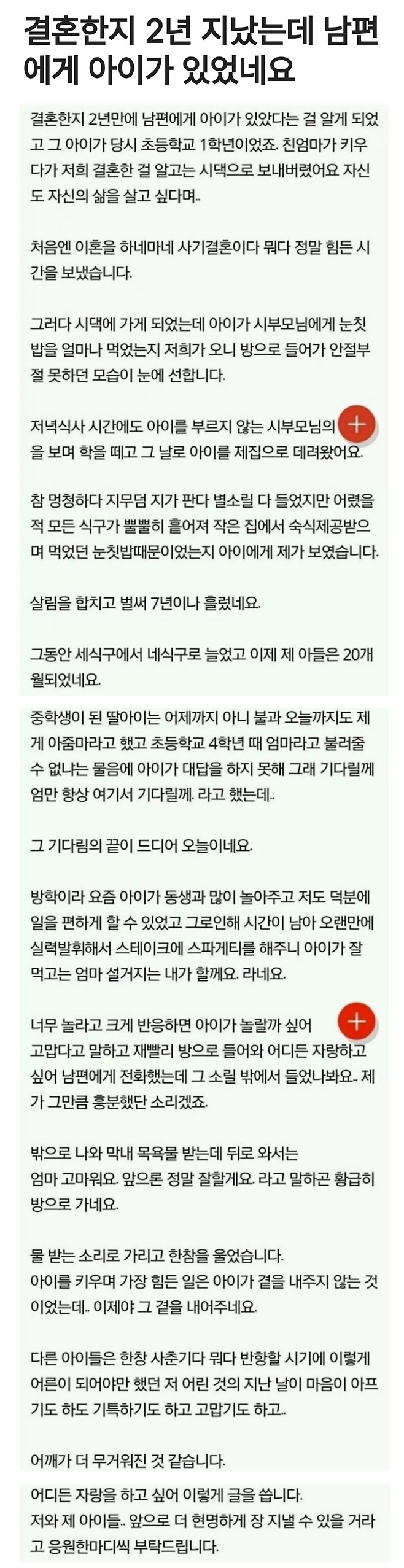 결혼하고 2년 동안 초등생 딸이 있다는 걸 숨겨왔던 남편 밈하우스