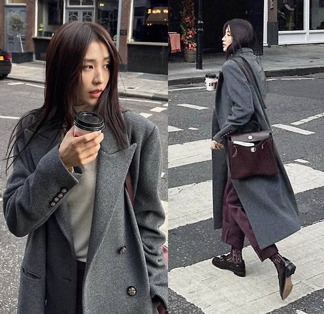 박하선 춥다추워 지금부터 얼죽코 코트 폼생폼사 분위기 여신의 여행룩 패션엔