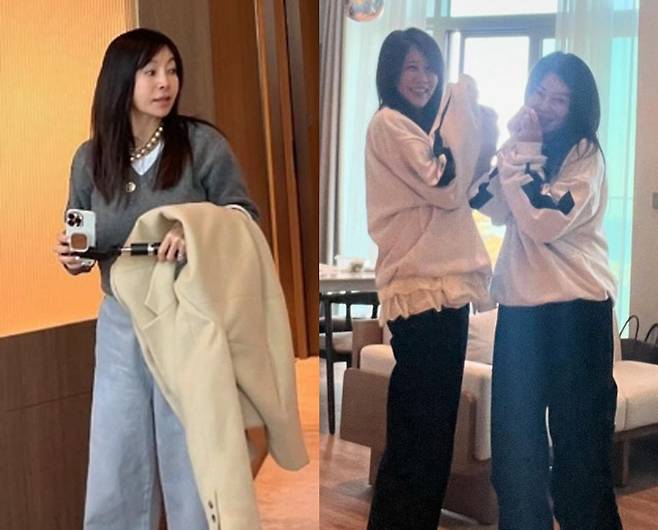 황신혜 양정아랑 커플룩 입었네 갈수록 닮아가는 둘도 없는 절친 스타와 패션