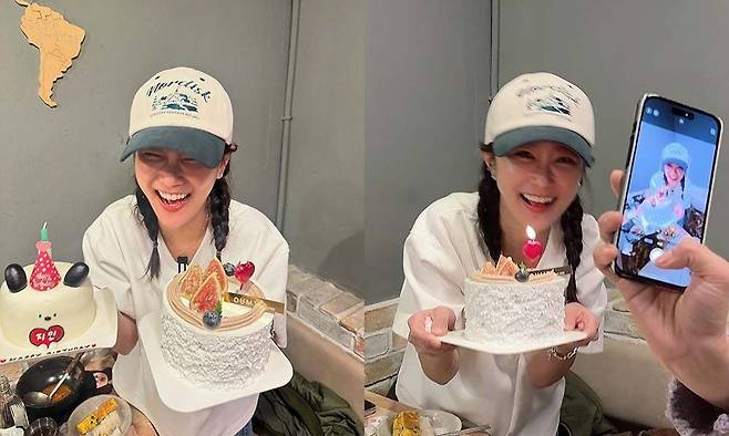 김지민 남친 김준호와 스킨십 사진 공개이렇게 행복할 수 있구나