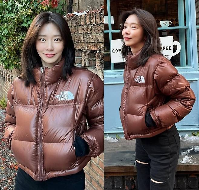이주빈 초코 패딩 찰떡 딱 맞춘 듯 핏된 숏패딩 겨울 데일리룩 패션엔